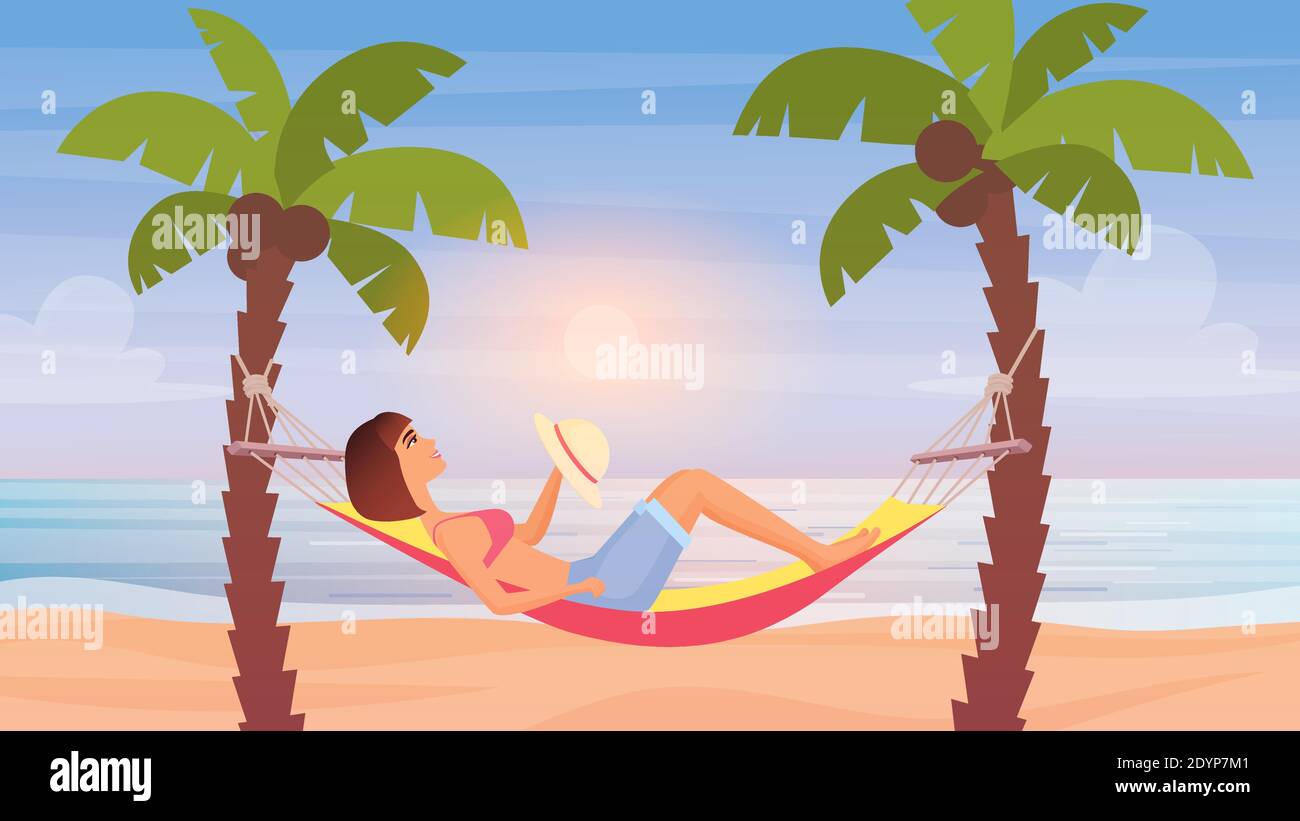 Menschen am strand liegen Stock-Vektorgrafiken kaufen - Alamy