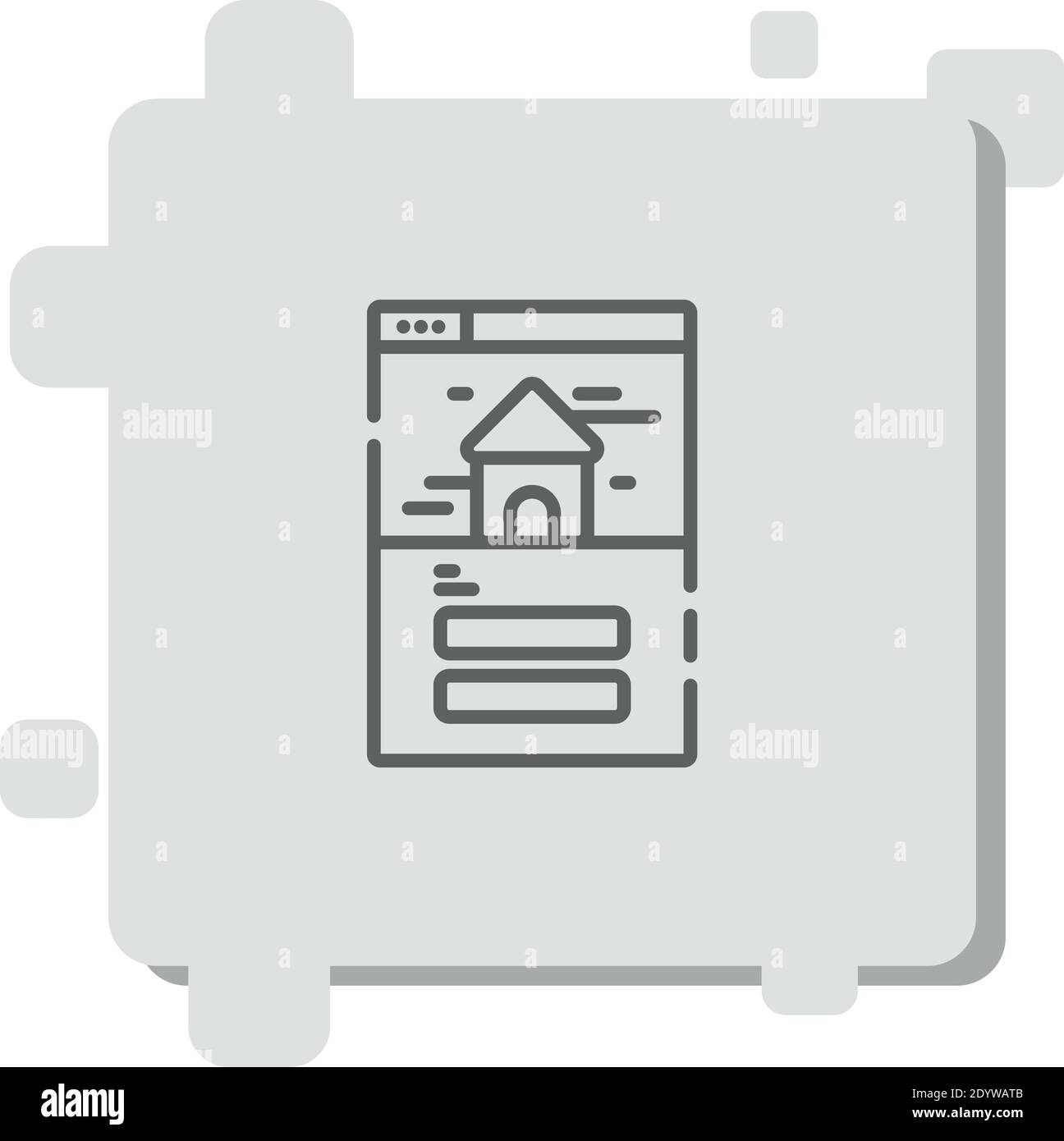 Homepage Vektor-Symbol Moderne einfache Vektor-Illustration Stock ...