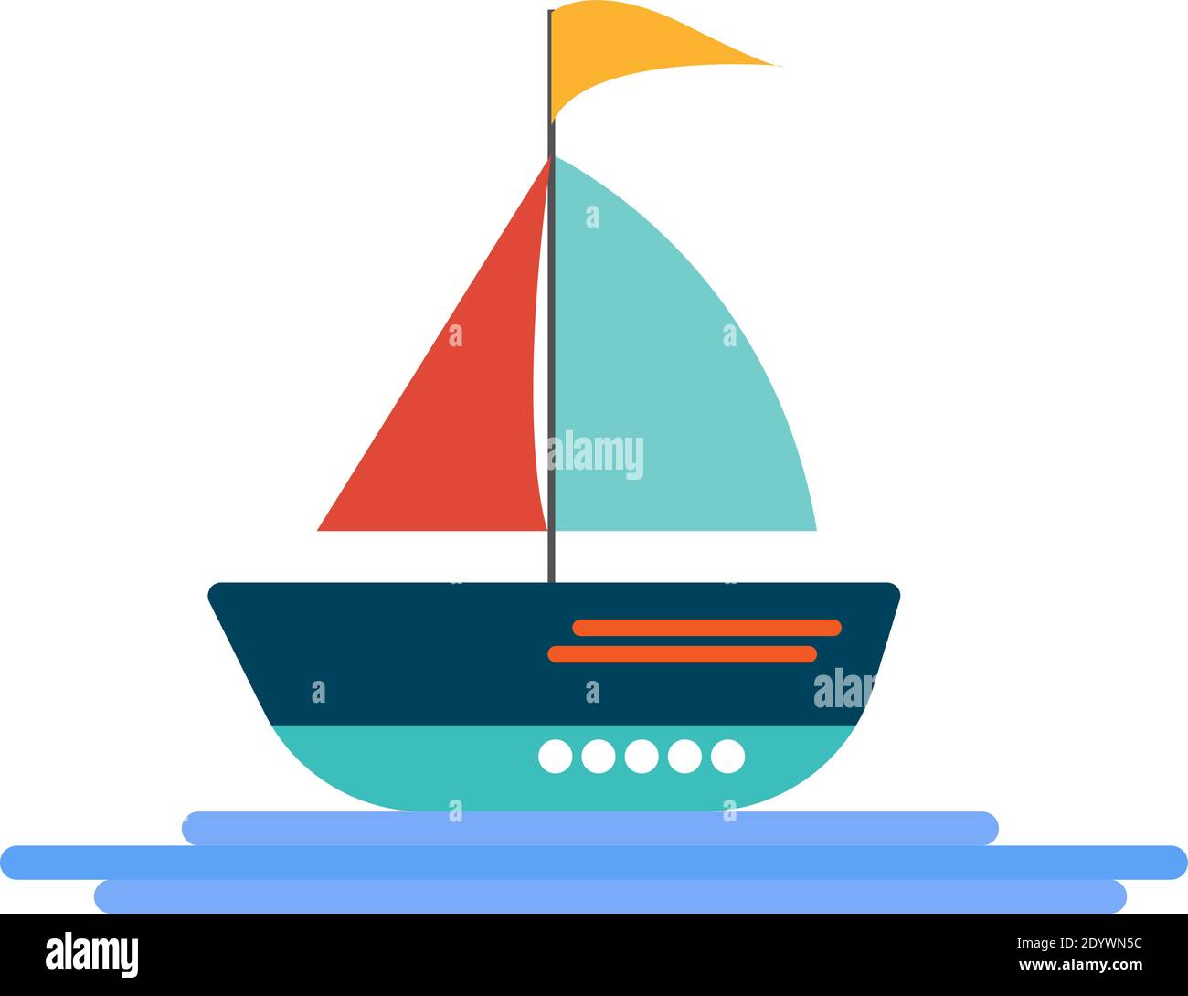 Segelyacht segelboot aus holz Stock-Vektorgrafiken kaufen - Alamy