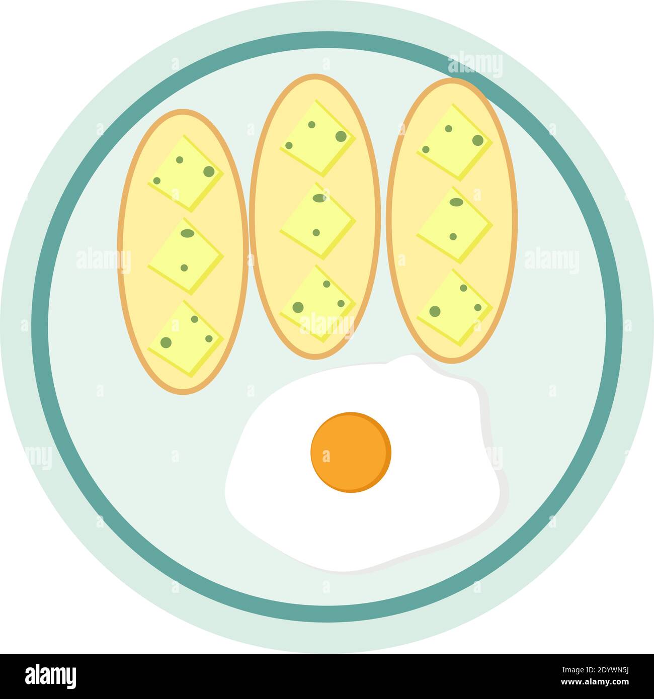Egg on toast Stock-Vektorgrafiken kaufen - Alamy