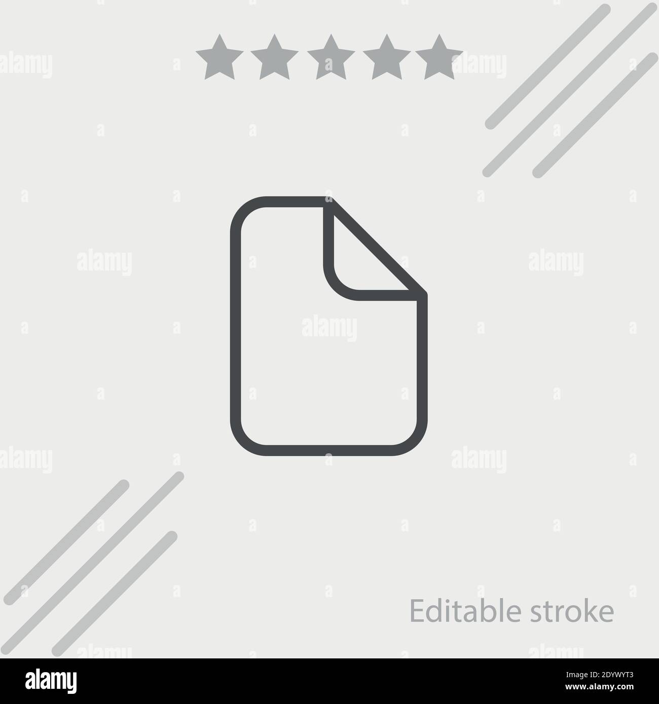 Seite leer Vektor-Symbol Moderne einfache Vektor-Illustration Stock ...