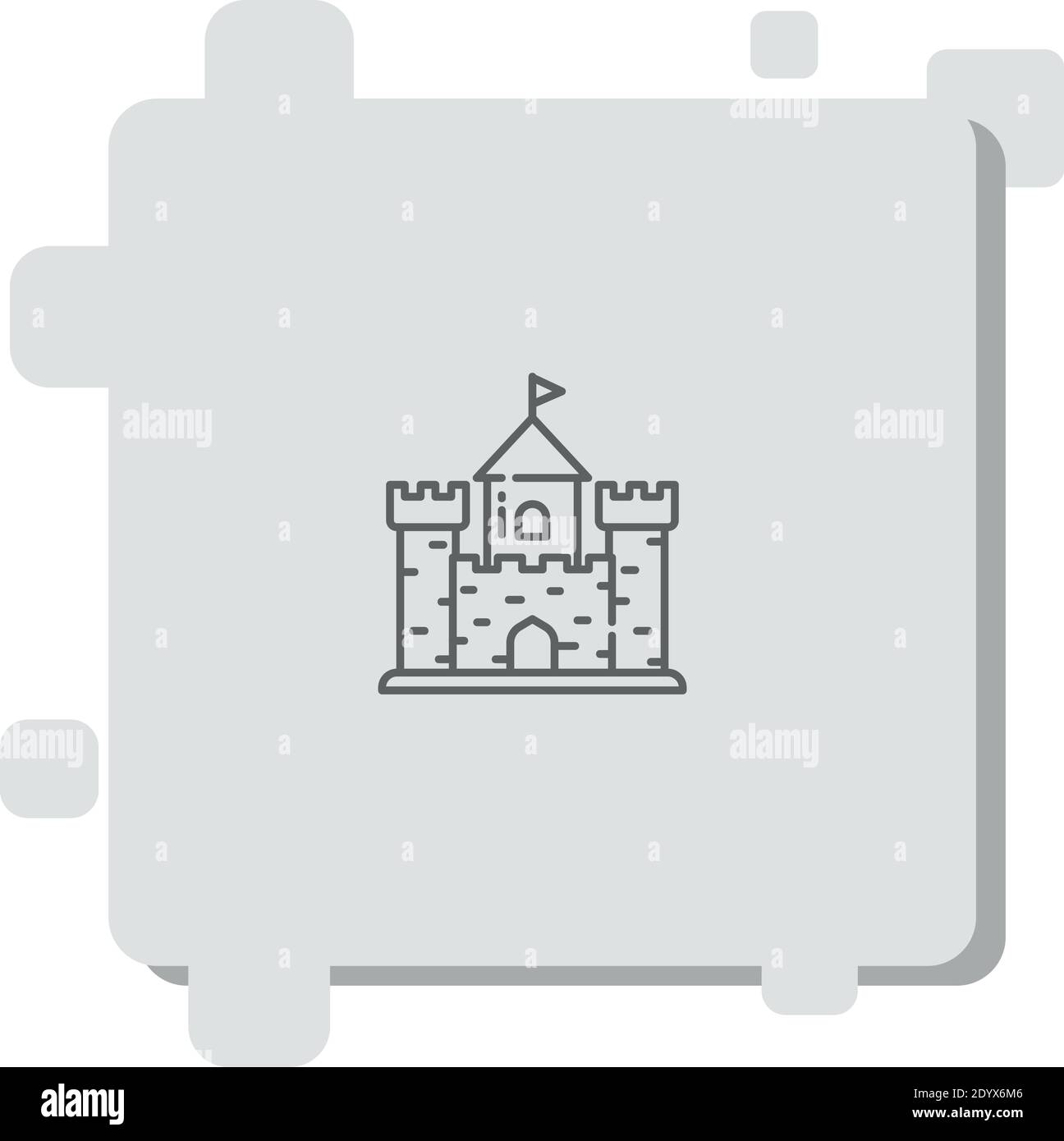 Burg Vektor-Symbol Moderne einfache Vektor-Illustration Stock ...