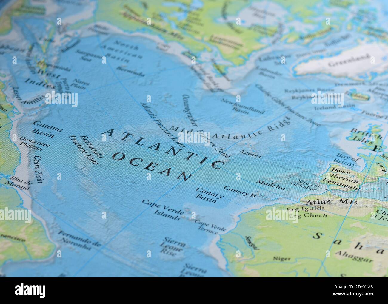 Atlantic Ocean Map Stockfotos und -bilder Kaufen - Alamy