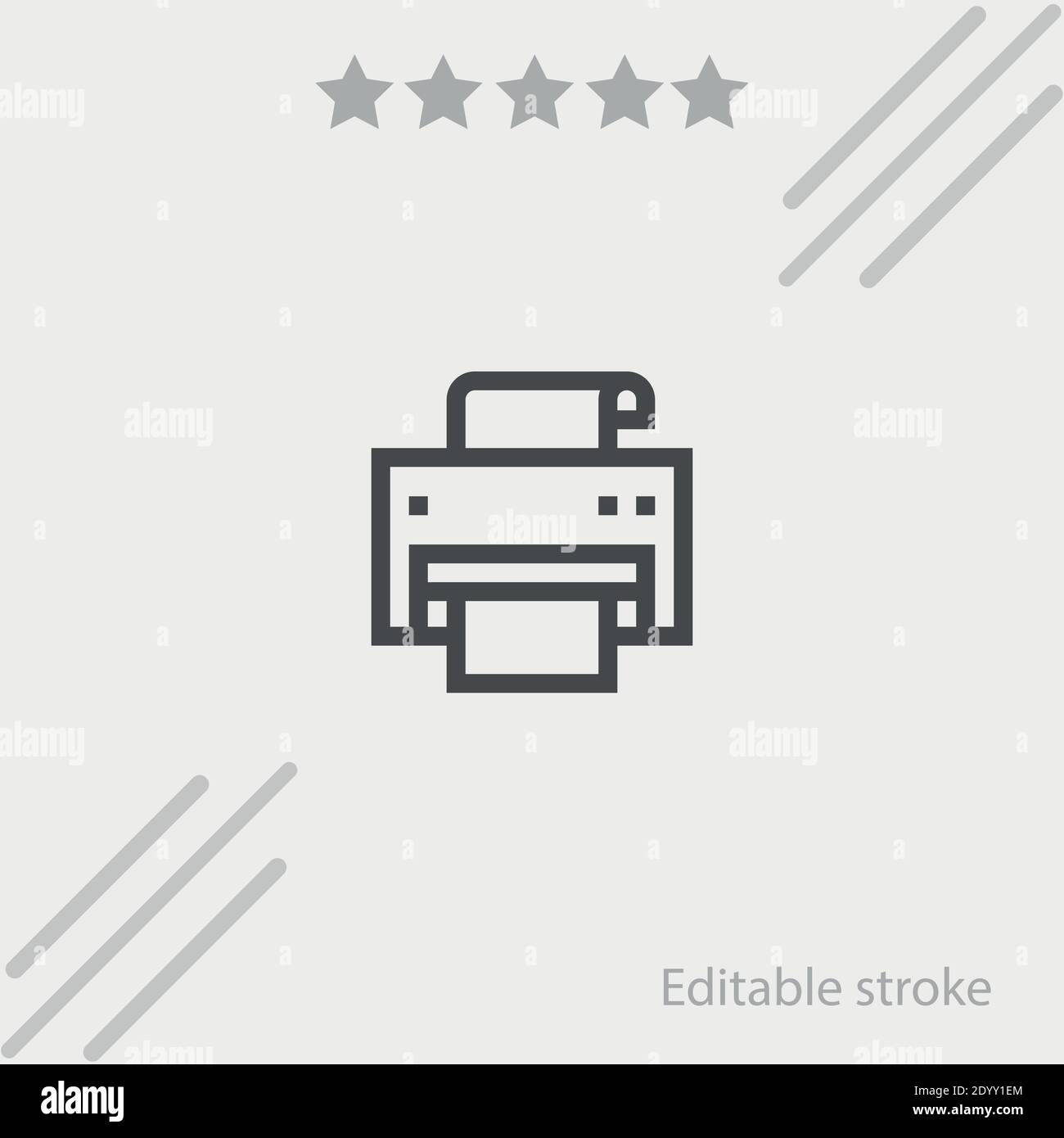Drucker Vektor-Symbol Moderne einfache Vektor-Illustration Stock ...