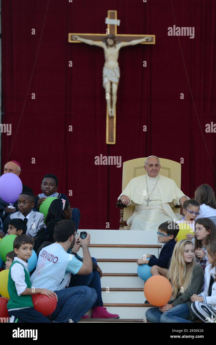 Papst Franziskus führt am 26. Oktober 2013 ein Treffen mit den Familien ...