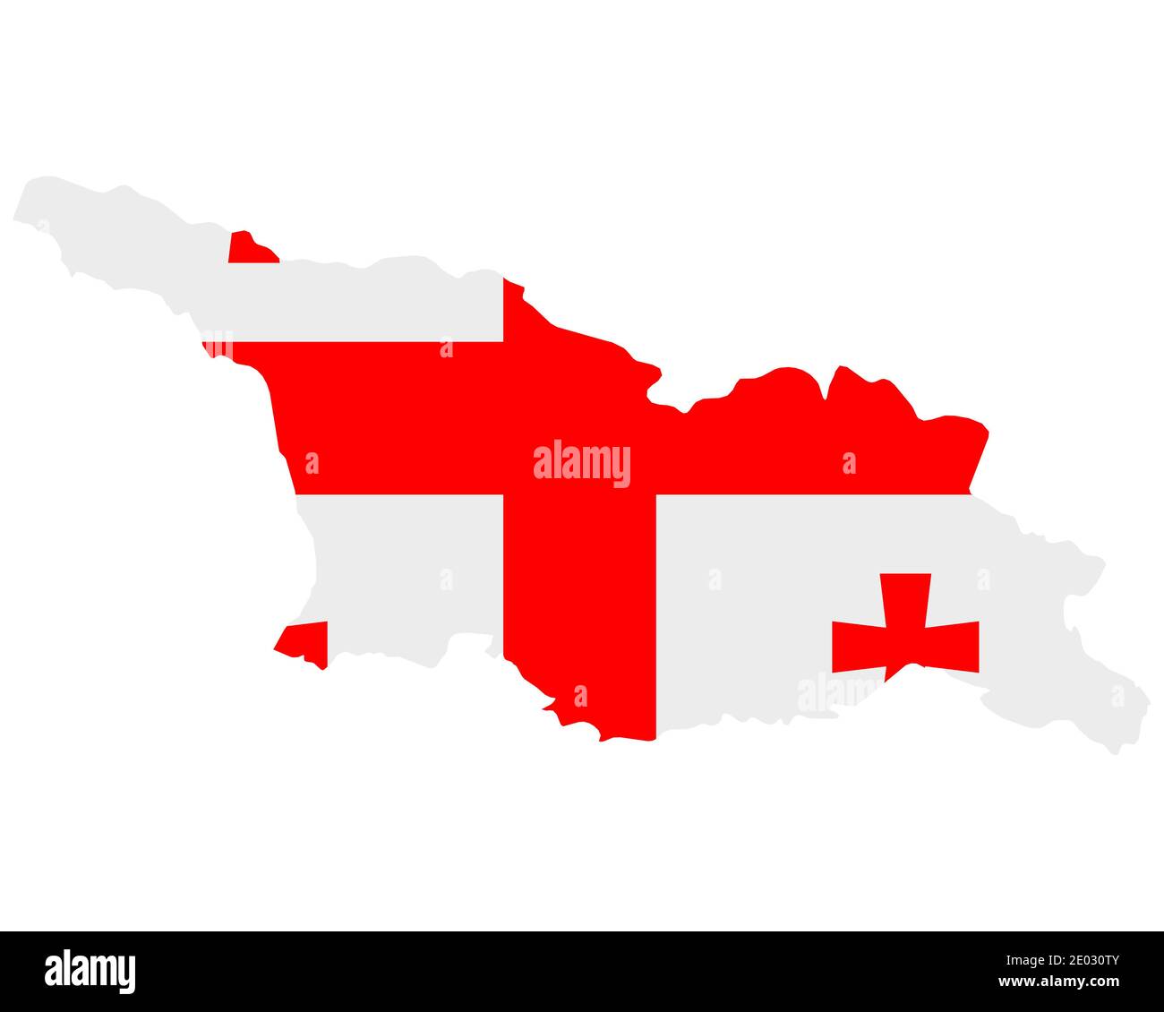 Flagge auf der Karte von Georgien Stockfotografie - Alamy