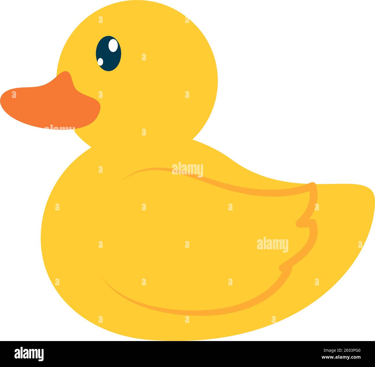 Cartoon Ente Symbol auf weißem Hintergrund, buntes Design, Vektor ...