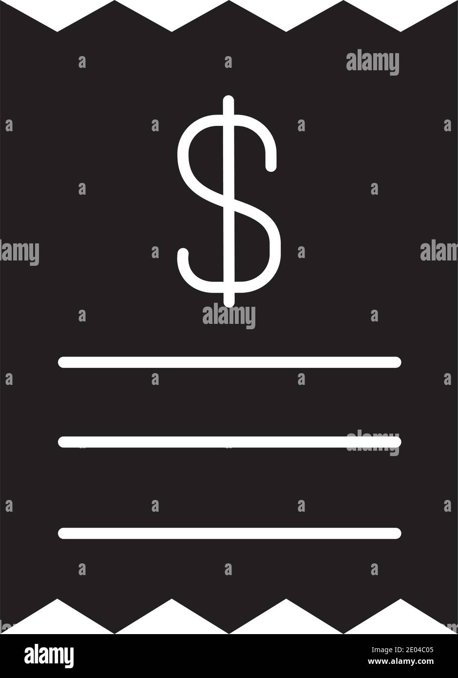 Geldschein-Symbol auf weißem Hintergrund, Silhouette Stil, Vektor ...