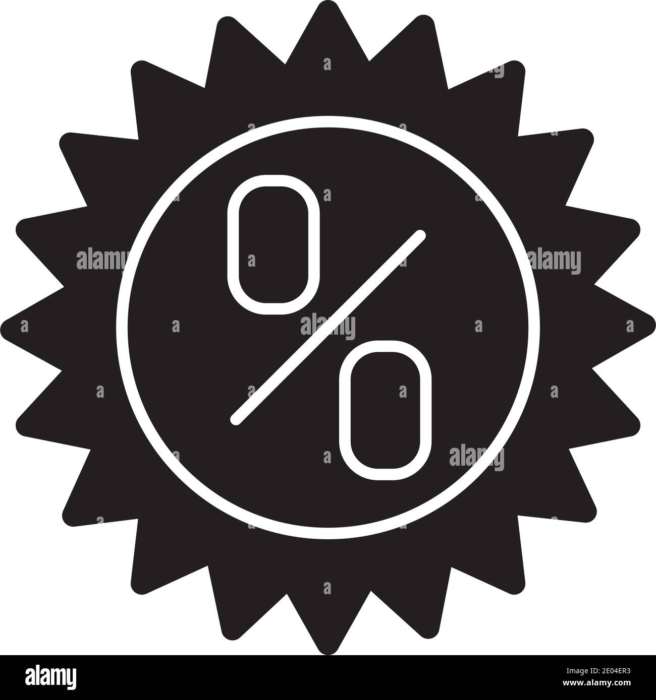 Rabatt Siegel Stempel Symbol auf weißem Hintergrund, Silhouette Stil ...