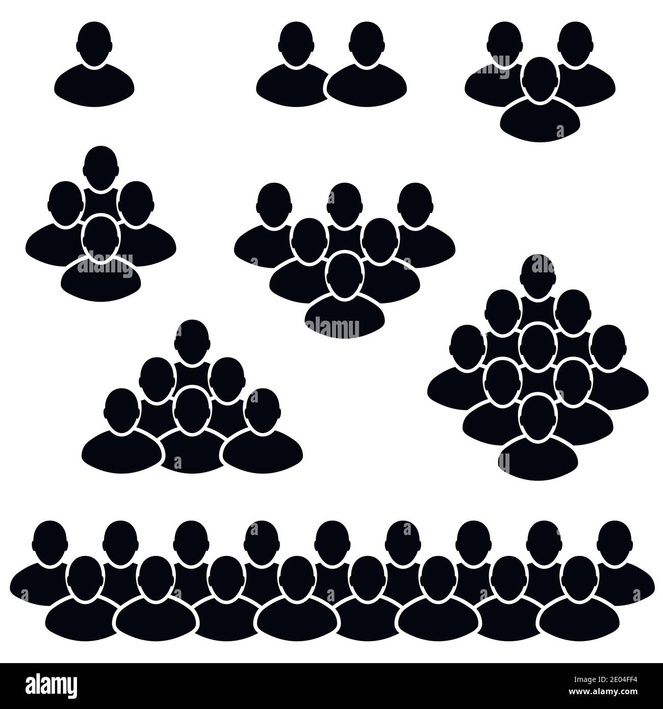 Set Icon Person, Gruppen Menschen, Vektor-Community-Konzept ...
