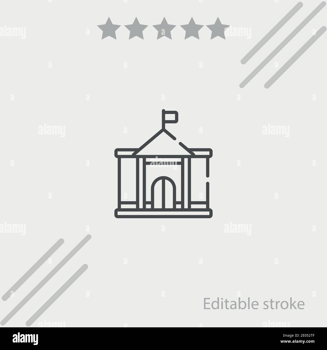 Rathaus Vektor-Symbol Moderne einfache Vektor-Illustration Stock ...