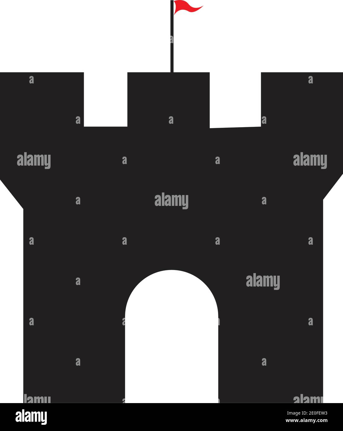 Burg vector illustration symbol Logo Template Design Stock-Vektorgrafik ...