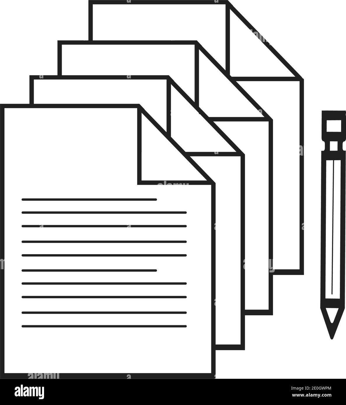 Dokumente Symbol Stock Vektor Illustration flach Design Stock ...