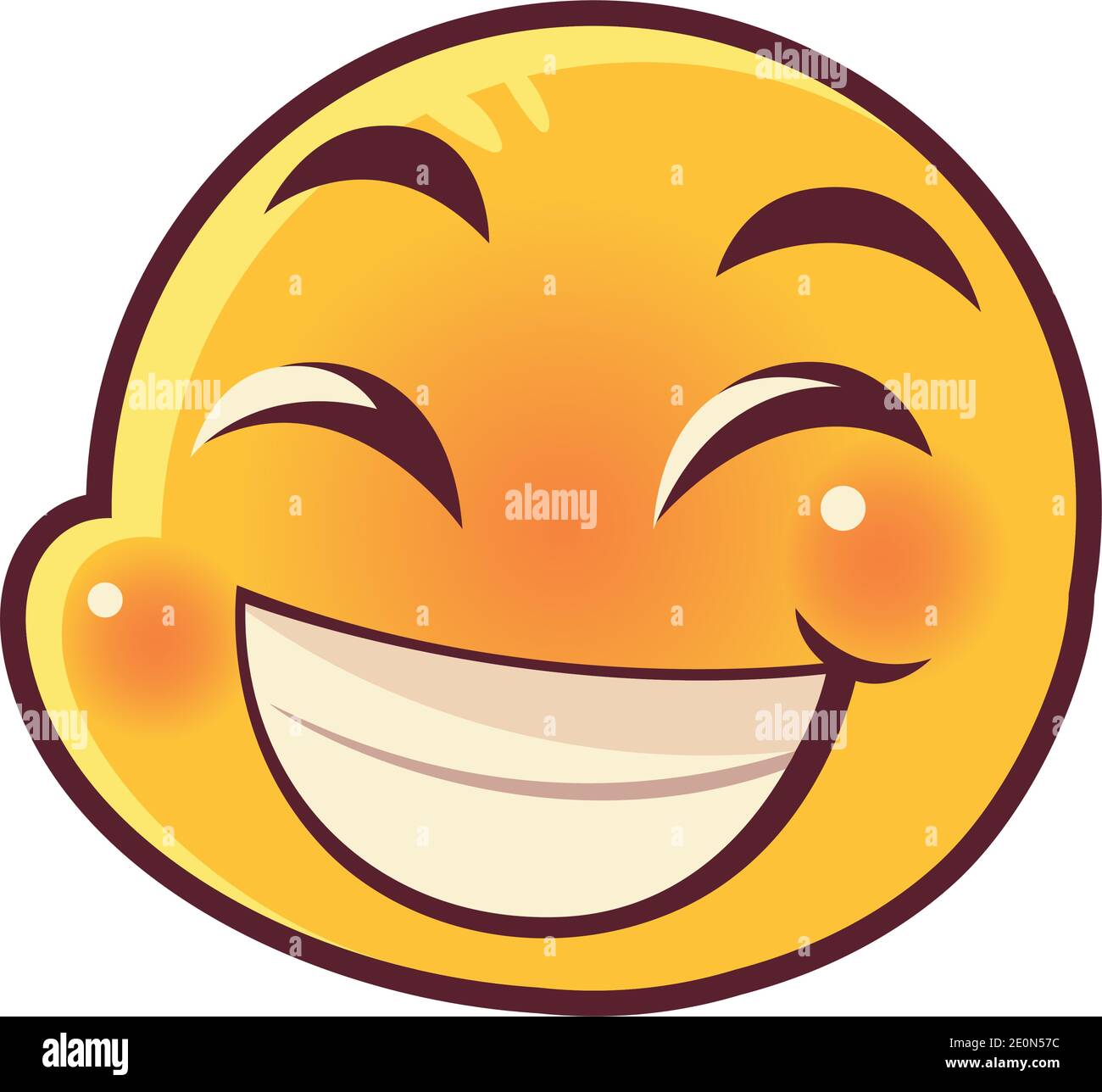 Lustige Emoji, lächelnd Emoticon Gesichtsausdruck Social Media Stock ...