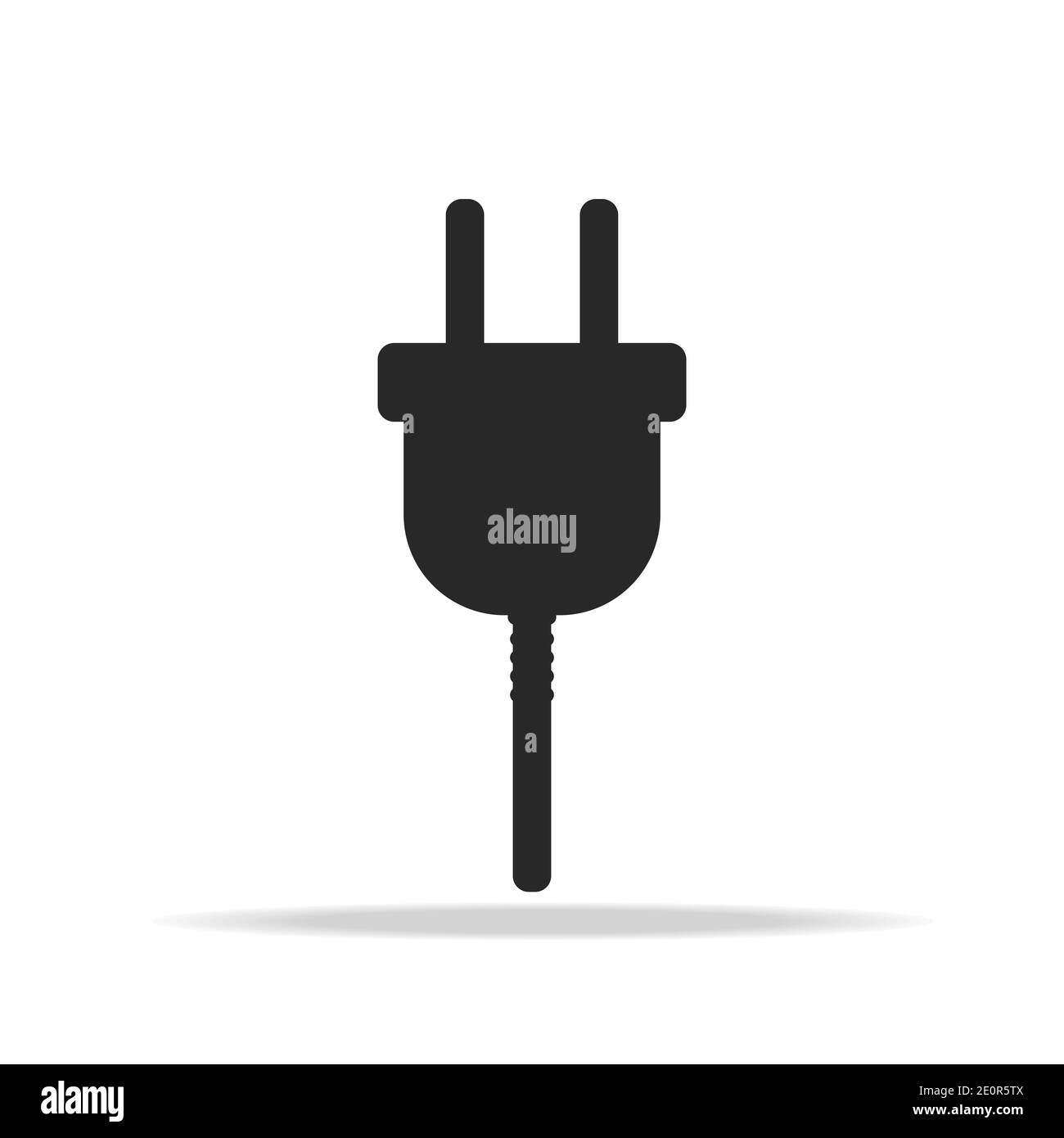 Plug-in, elektrische Vektor-Symbol Stecker elektrische Kabel Draht ...