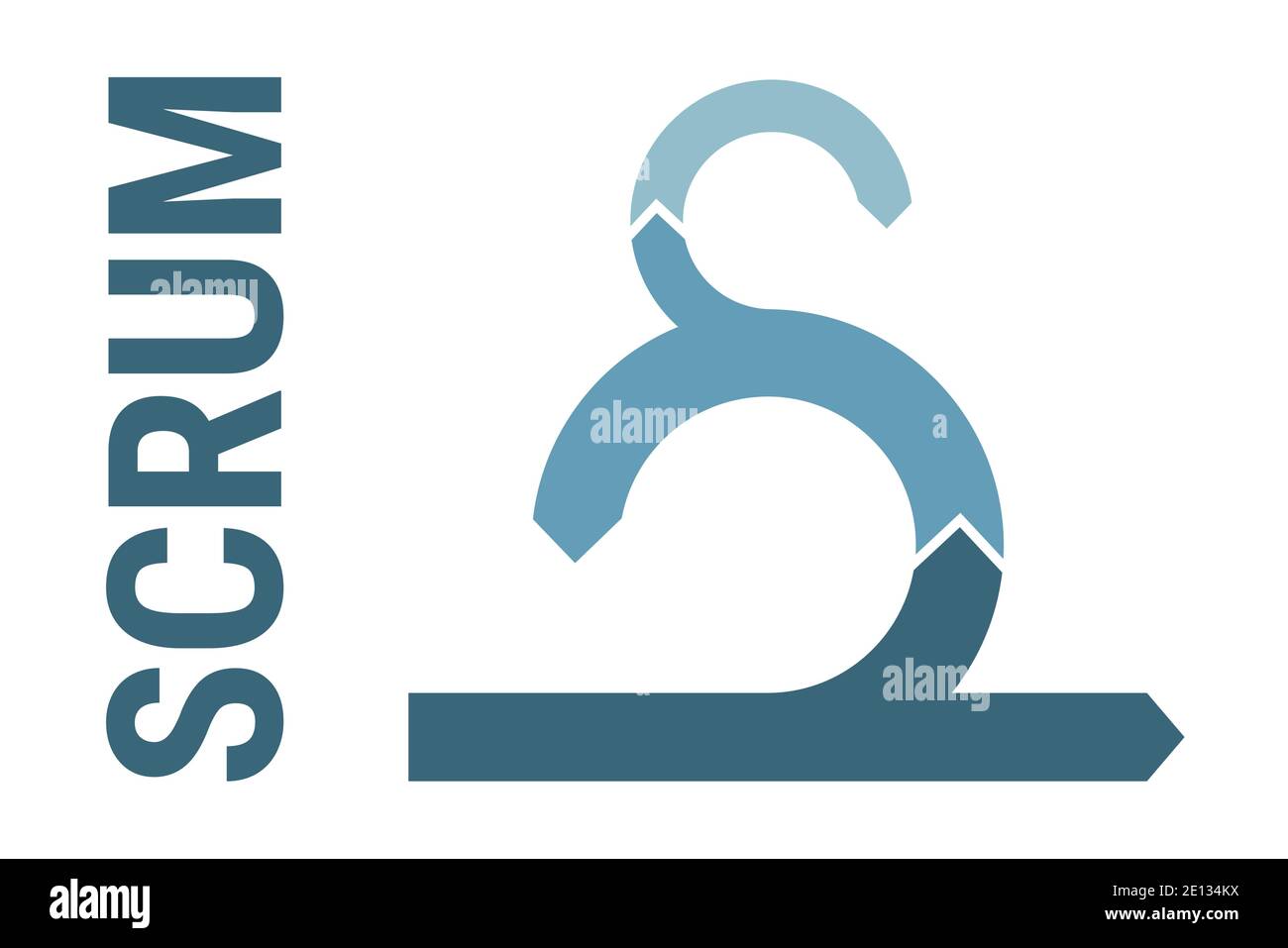 Scrum Software Development Icon, Scrum Sprint Schema Framework. Scrum ...