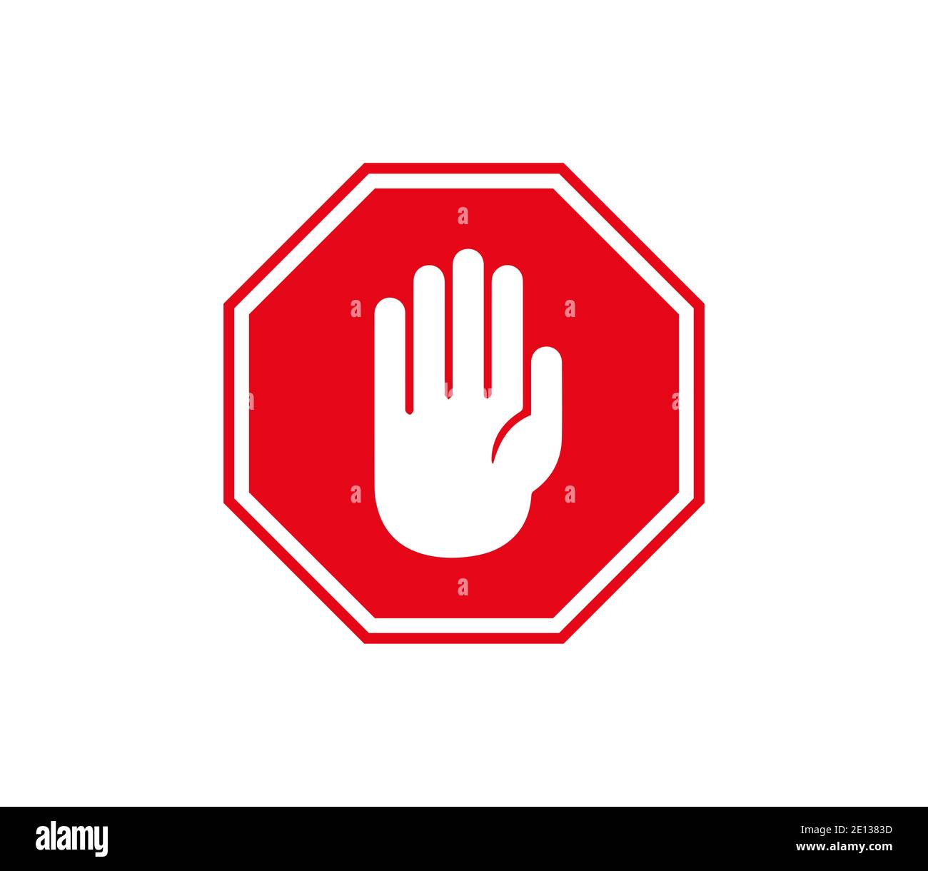 Stop Verkehrszeichen Symbol Vektor Illustration Stockfotografie - Alamy