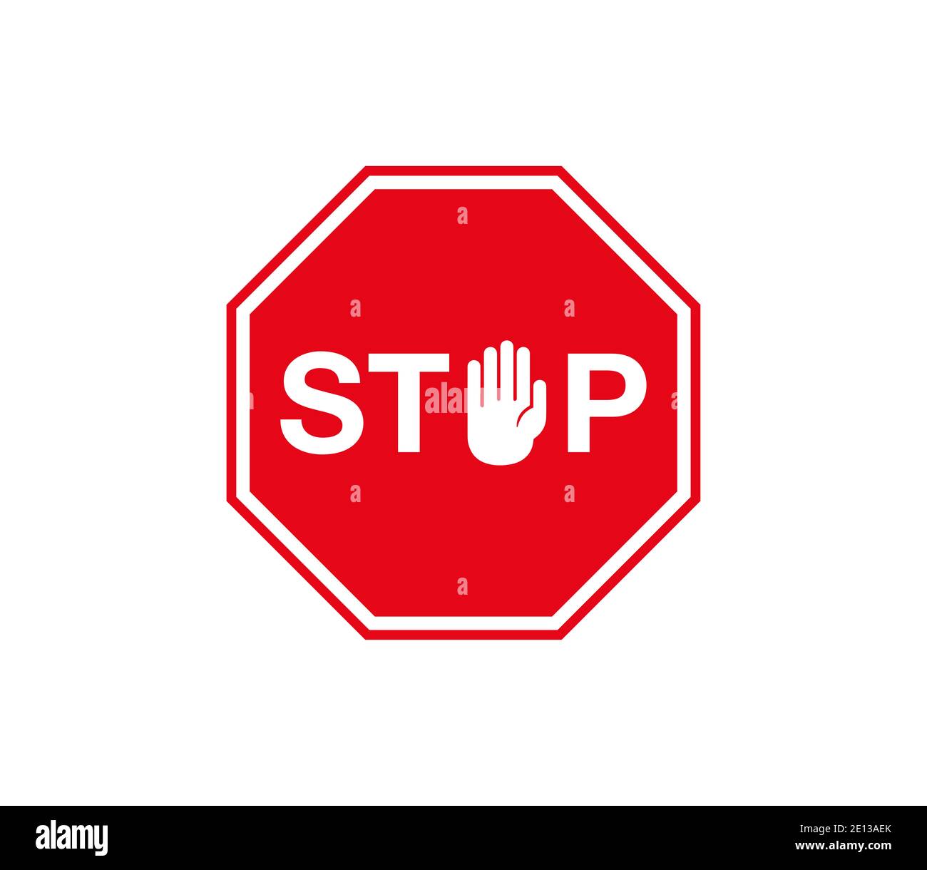 Stop Verkehrszeichen Symbol Vektor Illustration Stockfotografie - Alamy