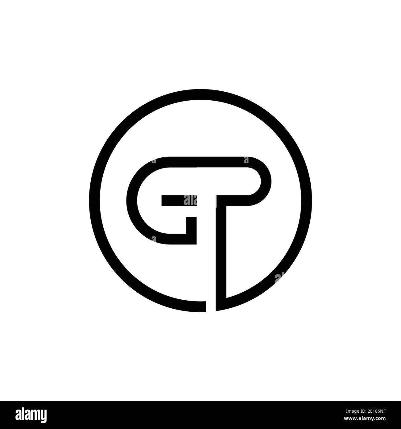 Initial Circle GP Letter Logo Creative Typography Vektor-Vorlage ...