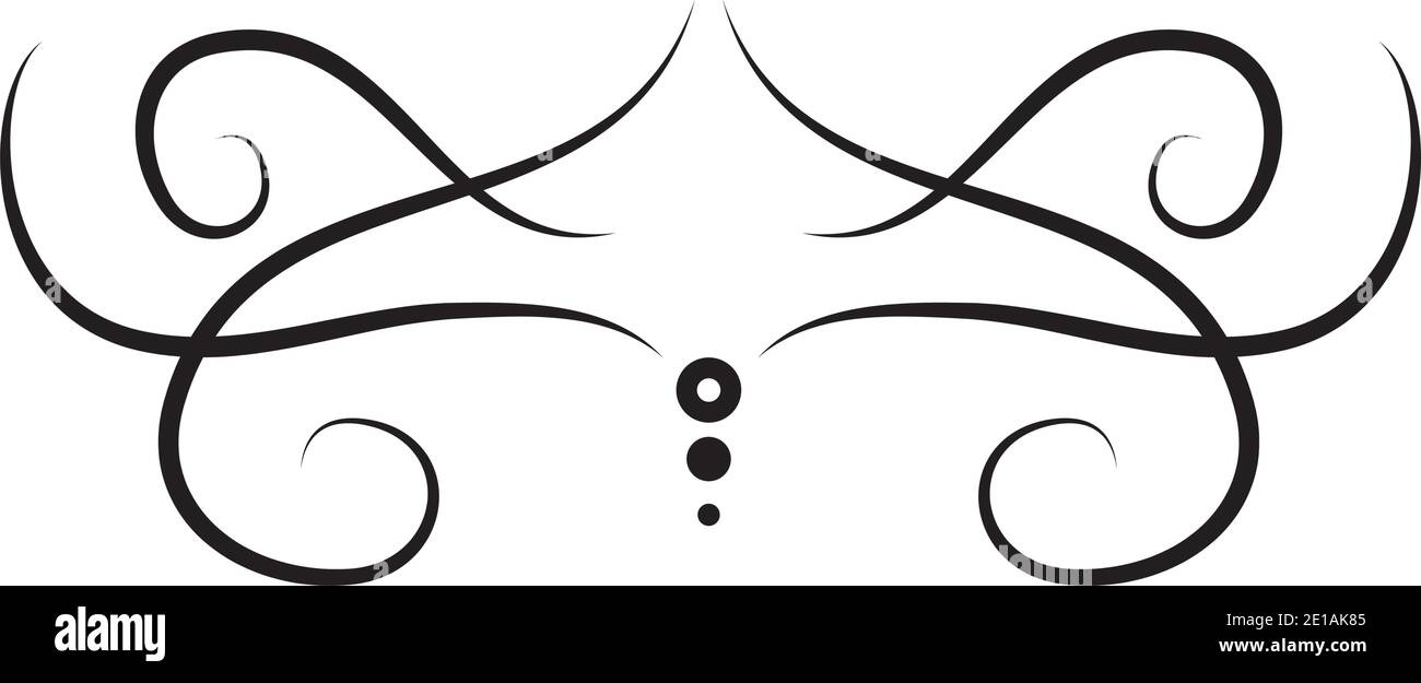 Dekorative Strudel Symbol, Linienstil, Vektor-Illustration Stock ...