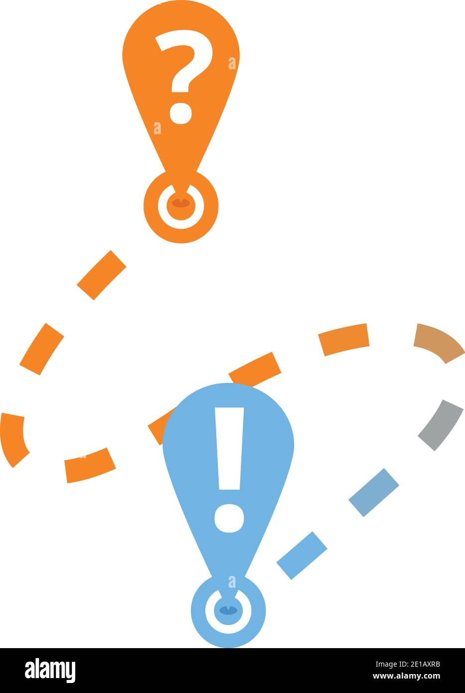 Symbol für die Route zur Problemlösung. Cartoon der Problemlösung Route ...