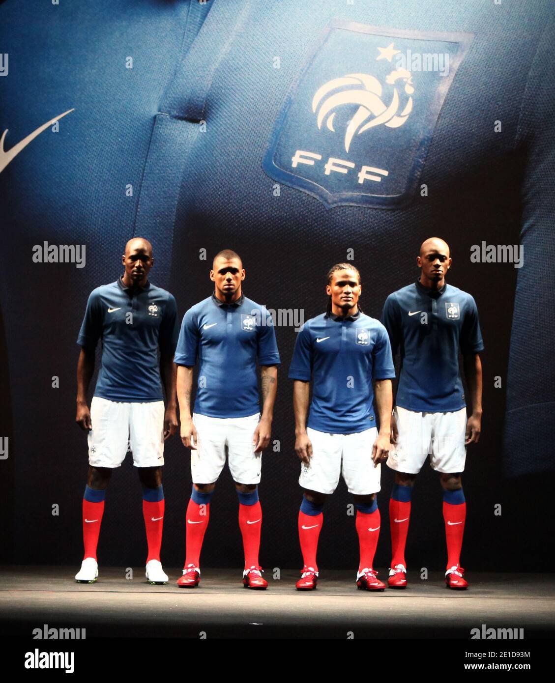 Die französischen Fußballnationalspieler (L-R) Alou Diarra, Yann M'Vila ...