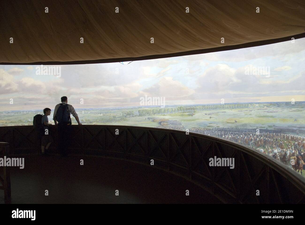Das „Panorama der Schlacht von Waterloo“, ein riesiges, gemaltes ...