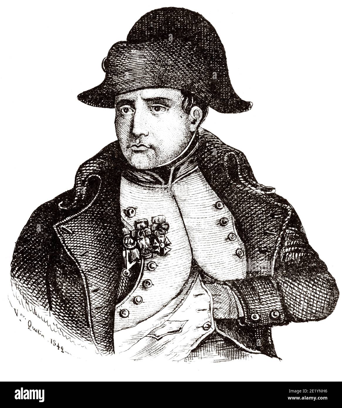 Porträt Napoleons I., Kaiser der Franzosen (1769 - 1821). König von ...