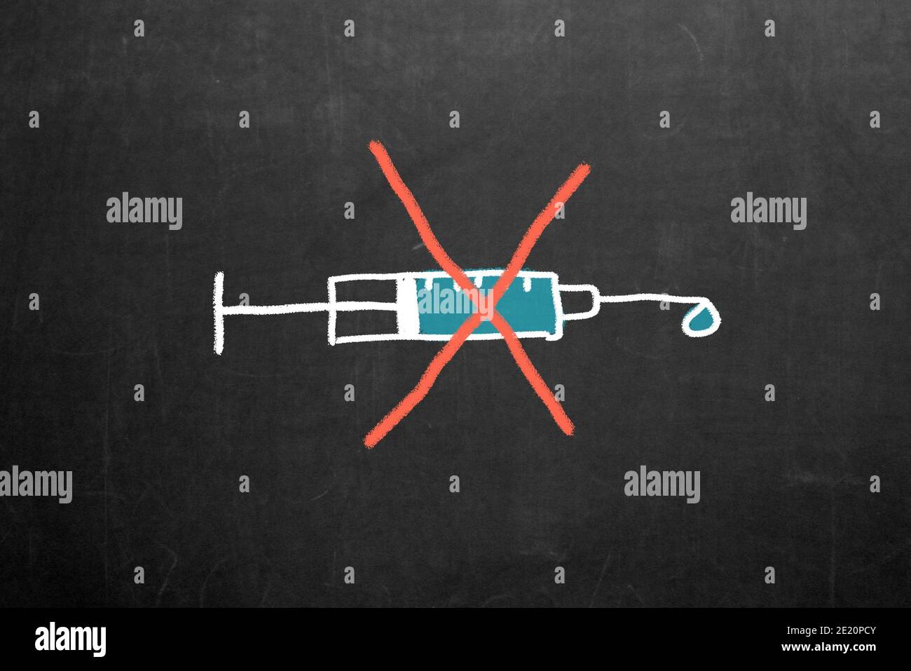 Ablehnung des Covid-Impfstoffs. Zögerlich. Coronavirus-Impfung ...