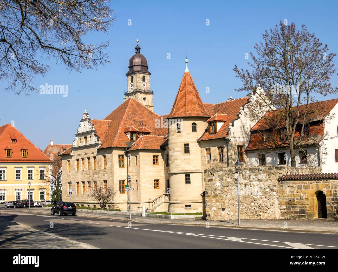 Blick auf Amberg, eine alte mittelalterliche Stadt in Bayern ...
