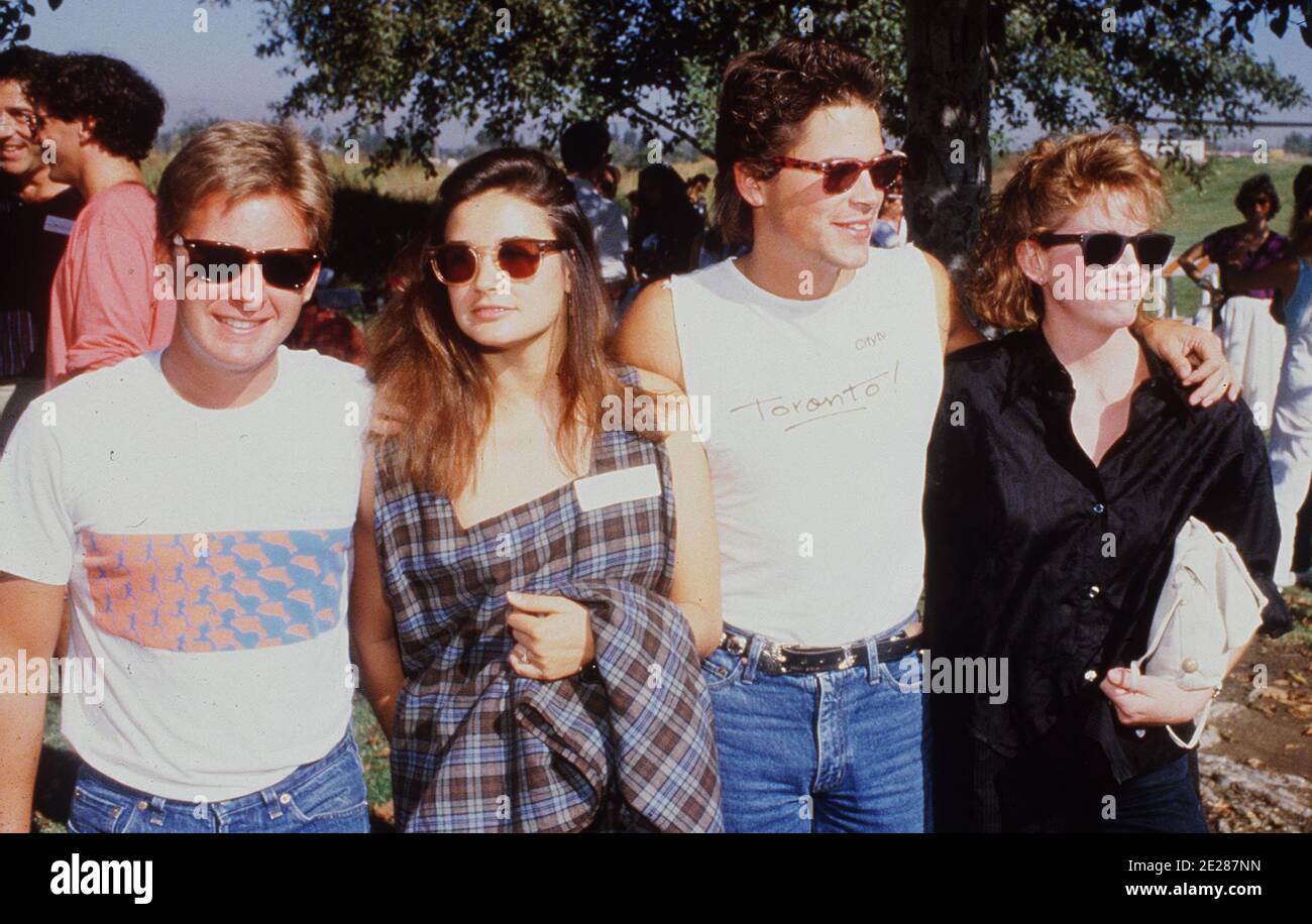 Emilio Estevez, Demi Moore Und Rob Lowe. Oktober 1985. Quelle: Ralph ...