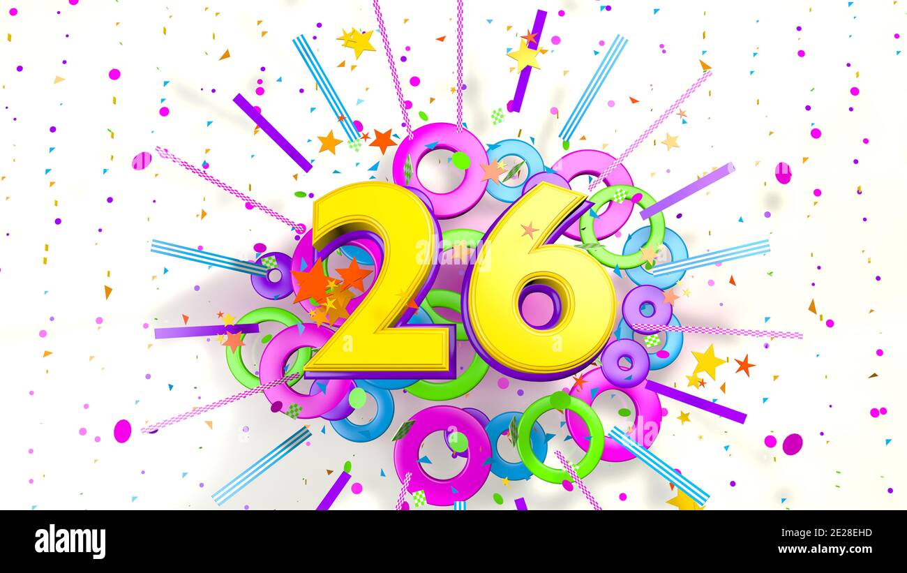 Happy birthday number 26 greeting -Fotos und -Bildmaterial in hoher ...