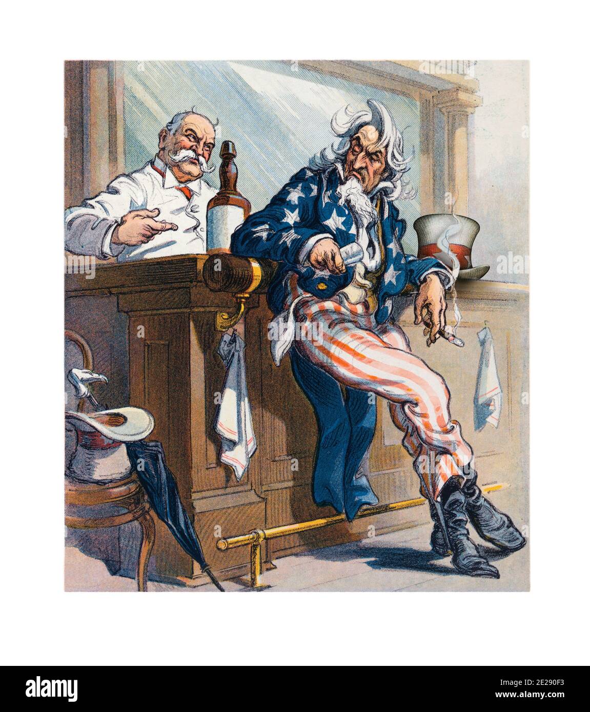 Uncle sam cartoon Ausgeschnittene Stockfotos und -bilder - Alamy