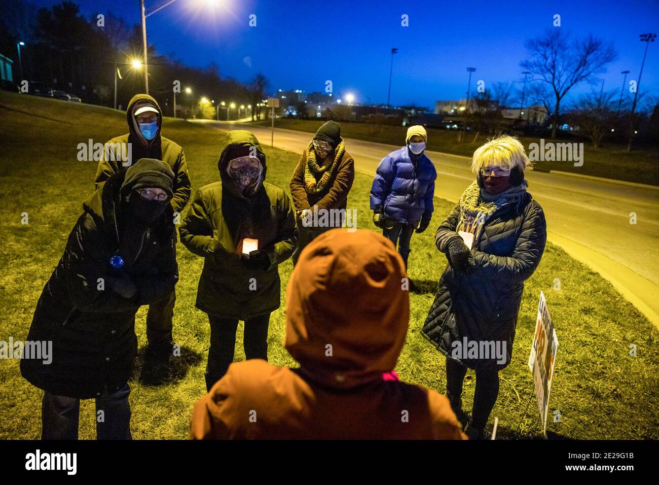 Bloomington, Usa. Januar 2021. Bloomington Anti-Todesstrafe-Aktivisten ...