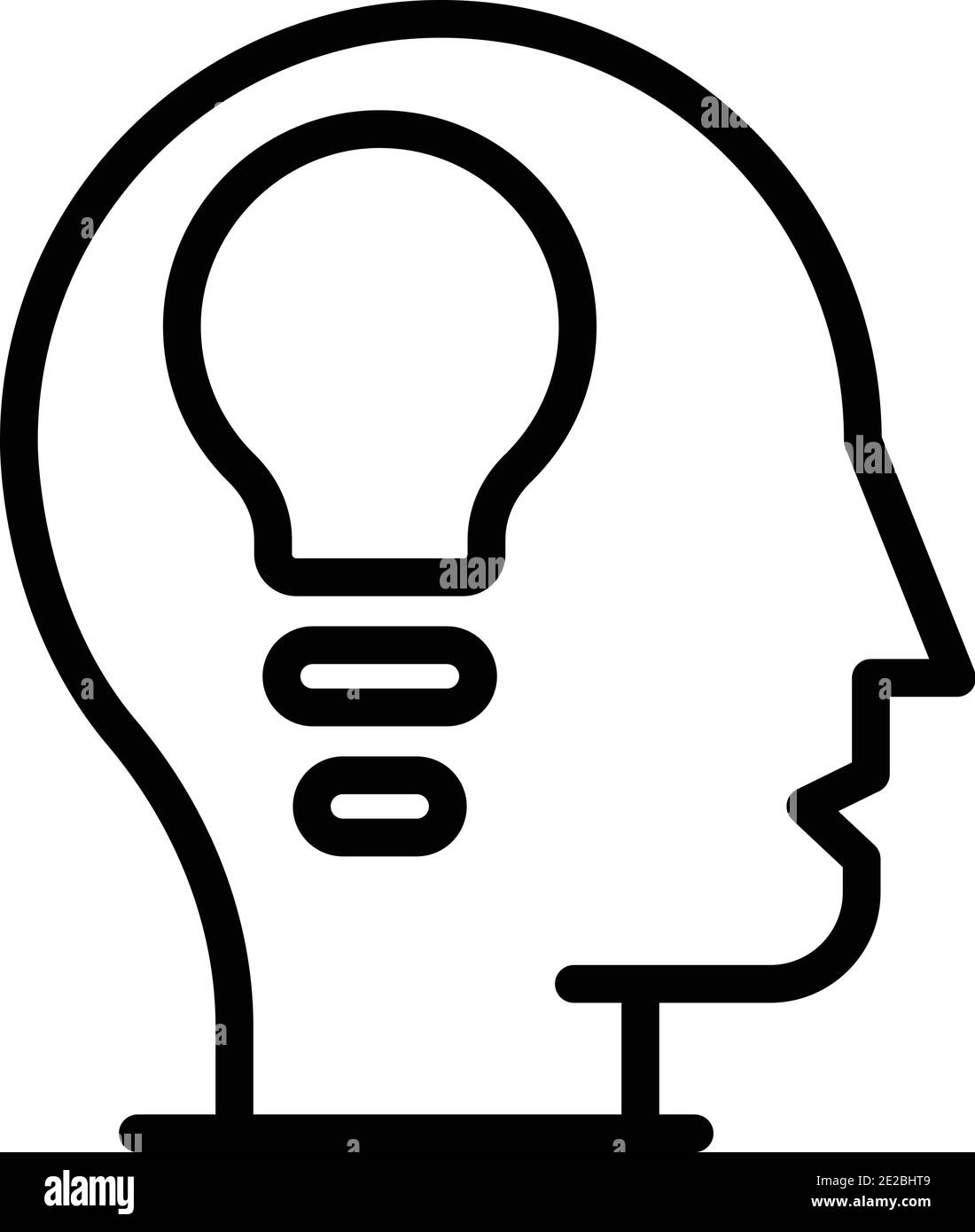 Know-how Thinking-Symbol. Skizzieren Know-how Denken Vektor-Symbol für ...