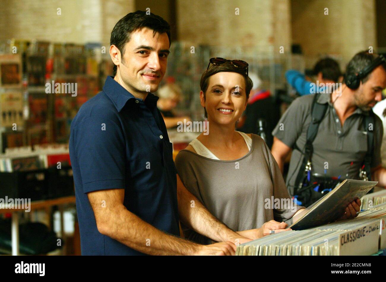 Die französische Journalistin Sophie Jovillard und der DJ Raph Dumas ...