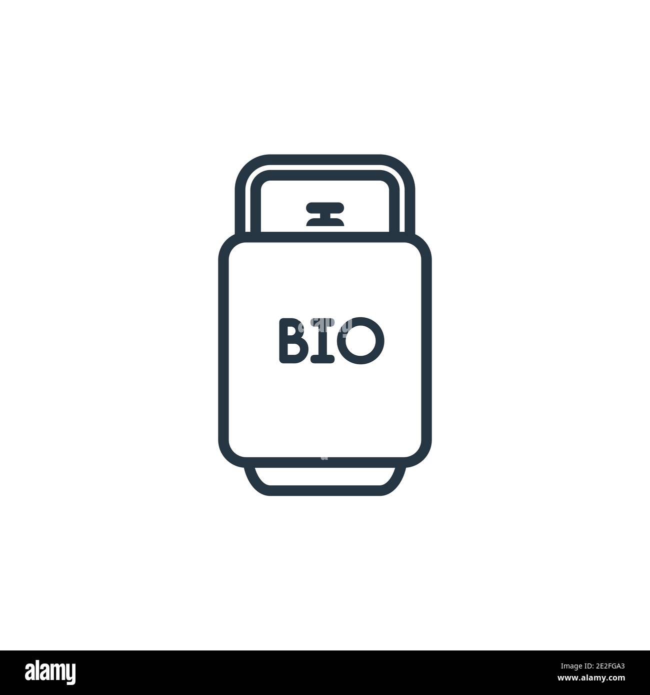 Symbol für den Biogas-Umriss. Dünne Linie schwarzes Biogas-Symbol ...