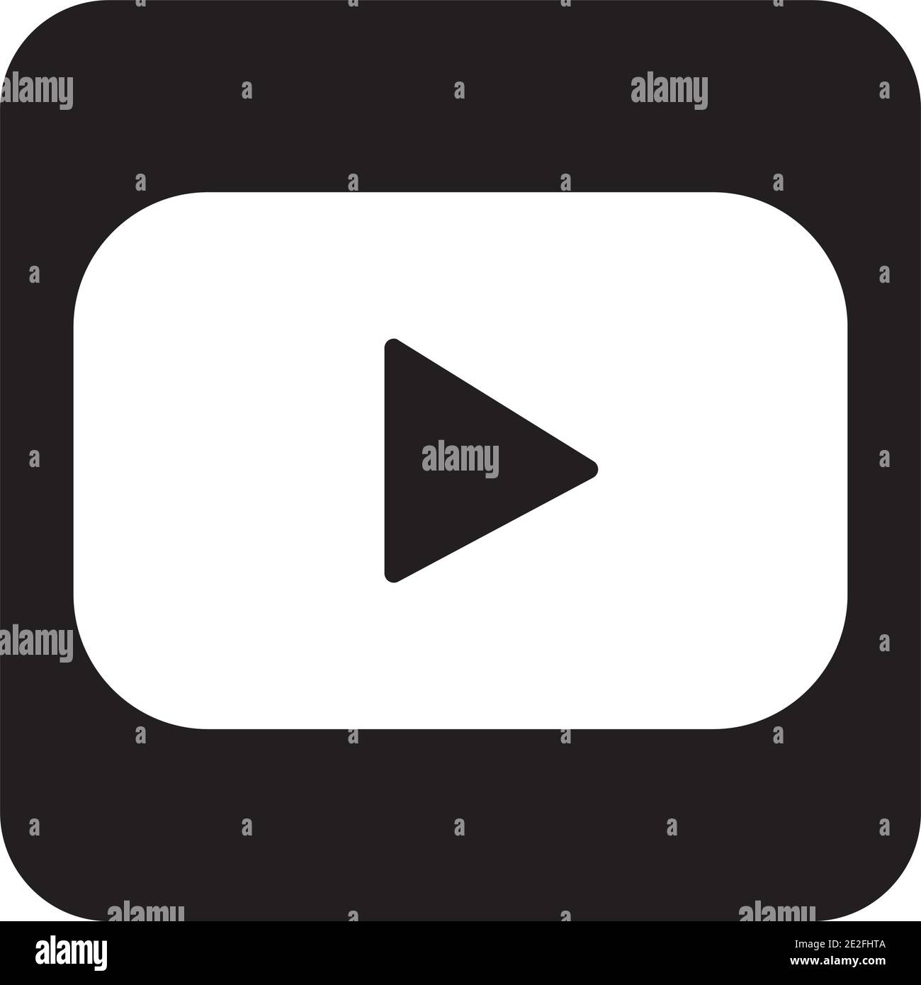 YouTube-Logo Symbol Symbol auf weißem Hintergrund, Silhouette Design ...