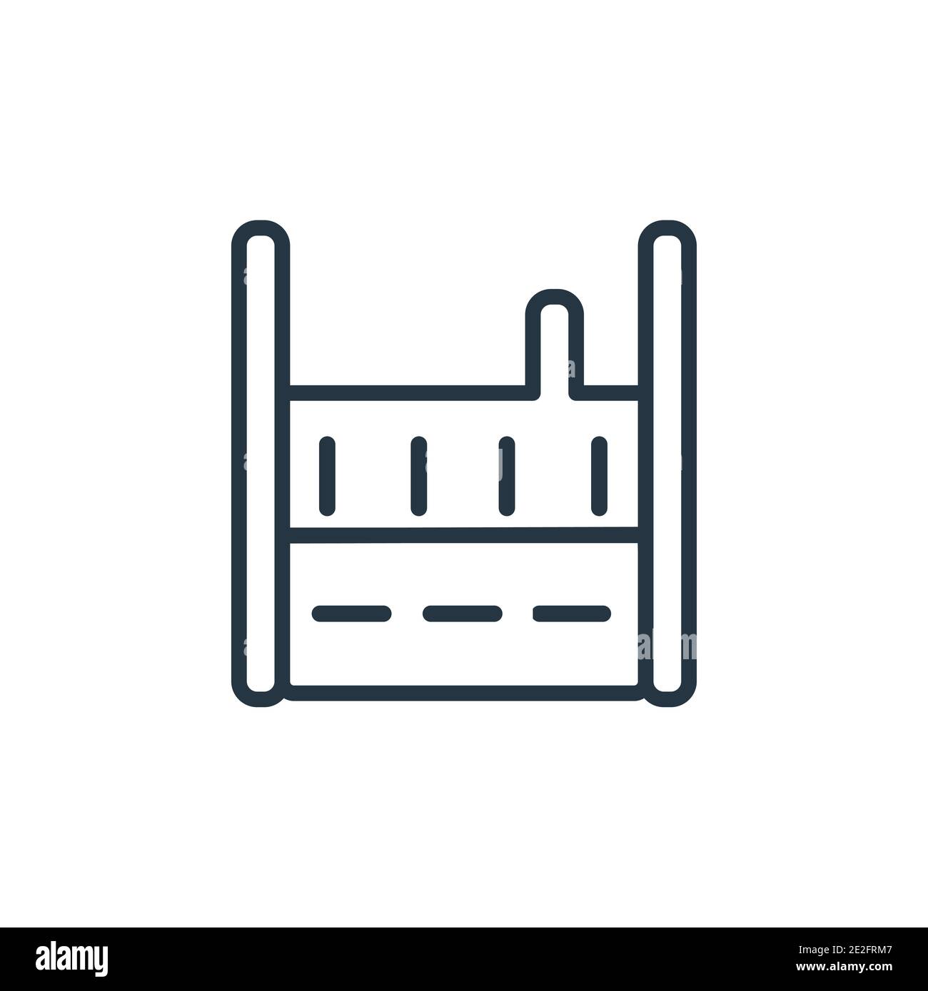 Vektorsymbol „Moot Hall Outline“. Dünne Linie schwarz Moot Hall Symbol ...