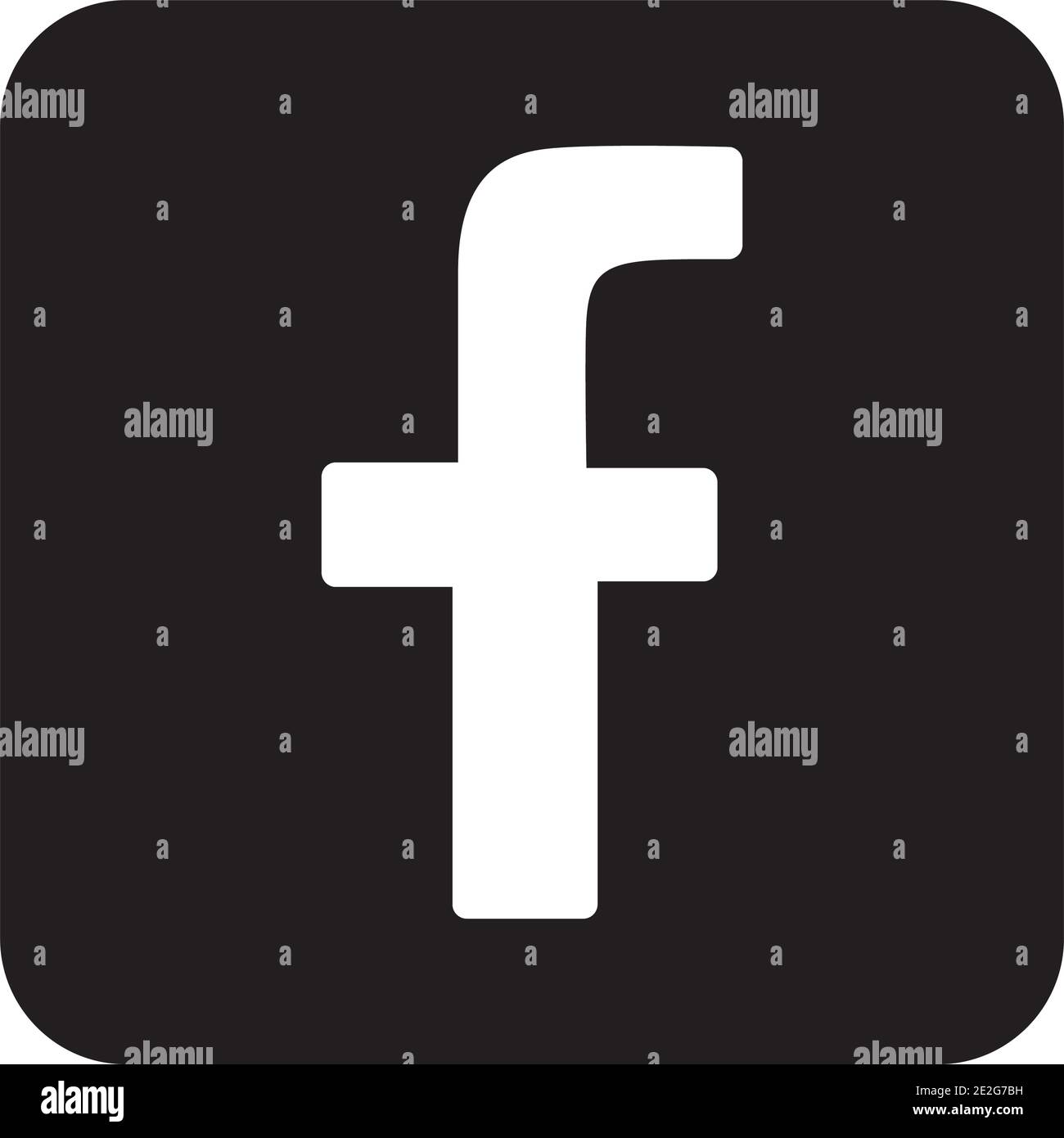 Facebook-Logo Symbol Symbol auf weißem Hintergrund, Silhouette-Design ...