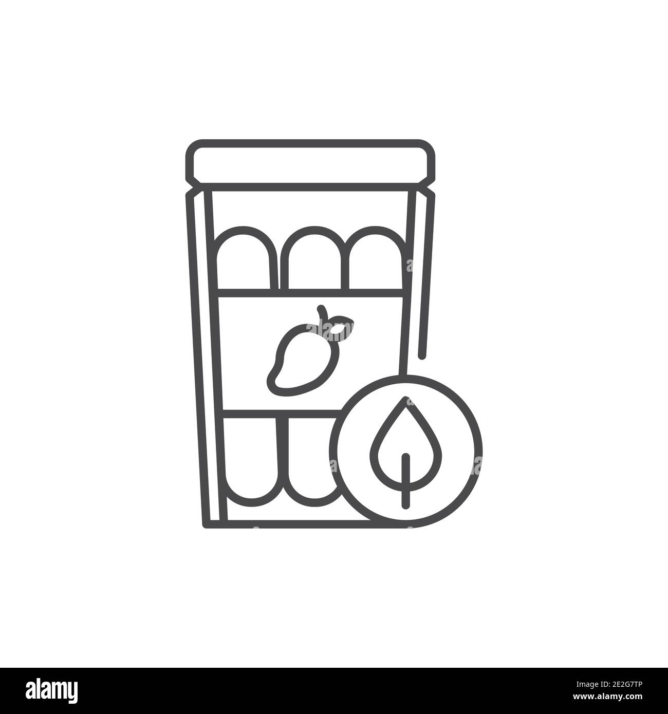 Getrocknete Mango Verpackung Farbe Linie Symbol. Piktogramm für ...