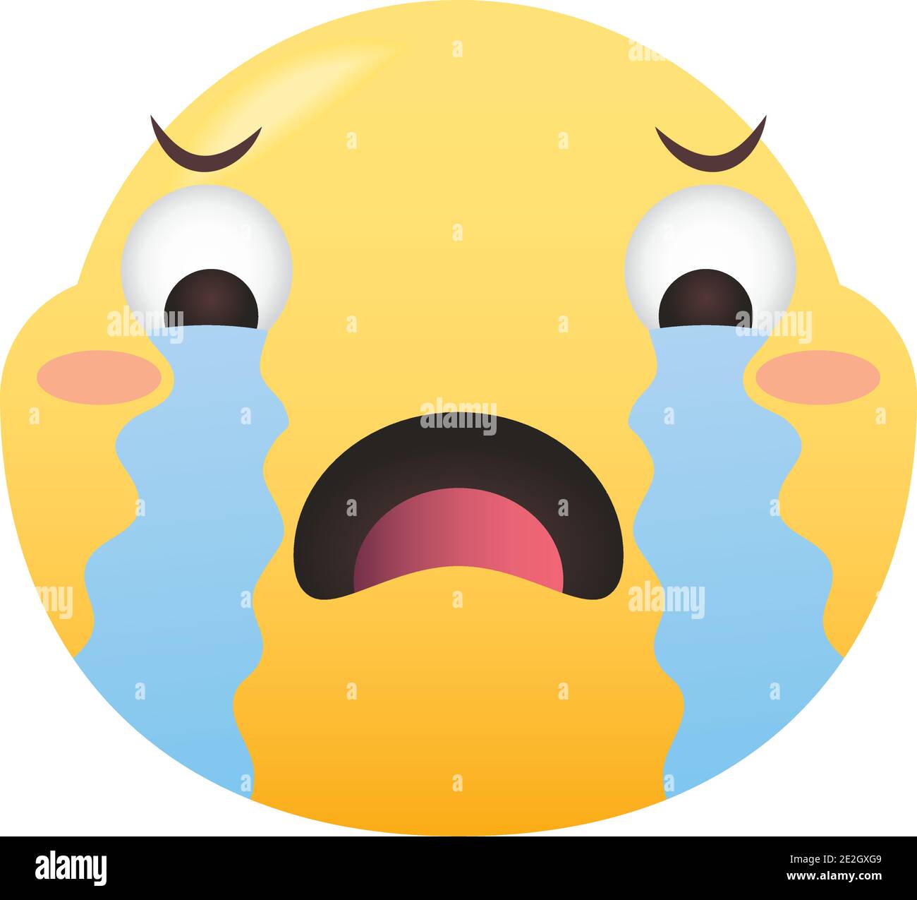 Weinende Emoji Gesicht Design, Emoticon Cartoon Ausdruck und Social ...