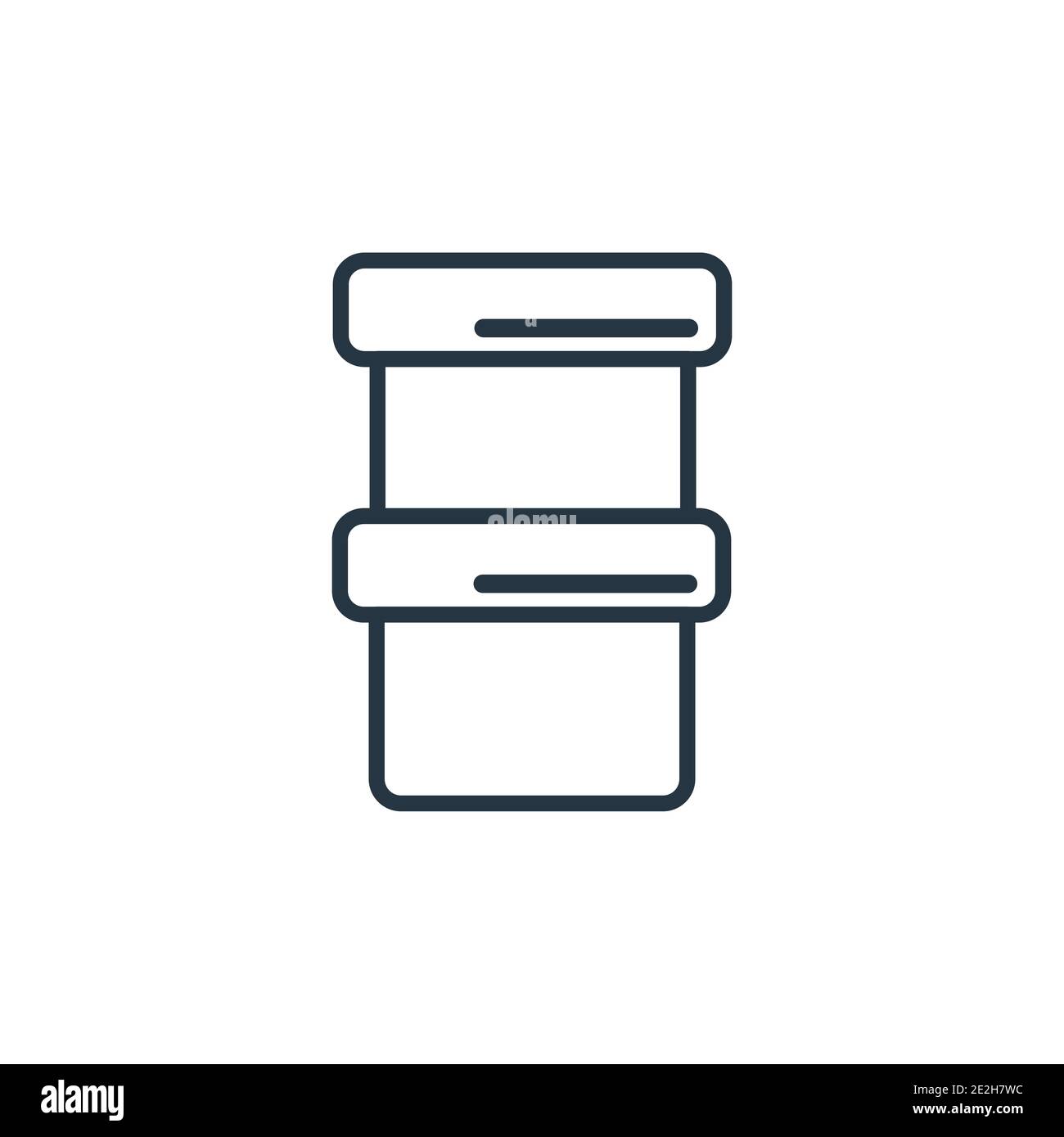 Vektorsymbol „Custard Cup Outline“. Dünne Linie schwarze Custard Tasse ...