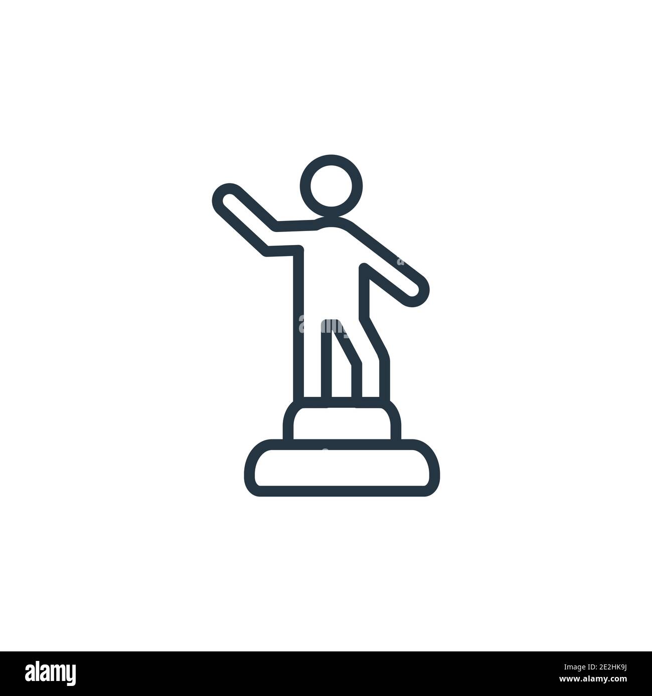 Stolze Pose Kontur Vektor-Symbol. Dünne Linie schwarz stolze Pose ...