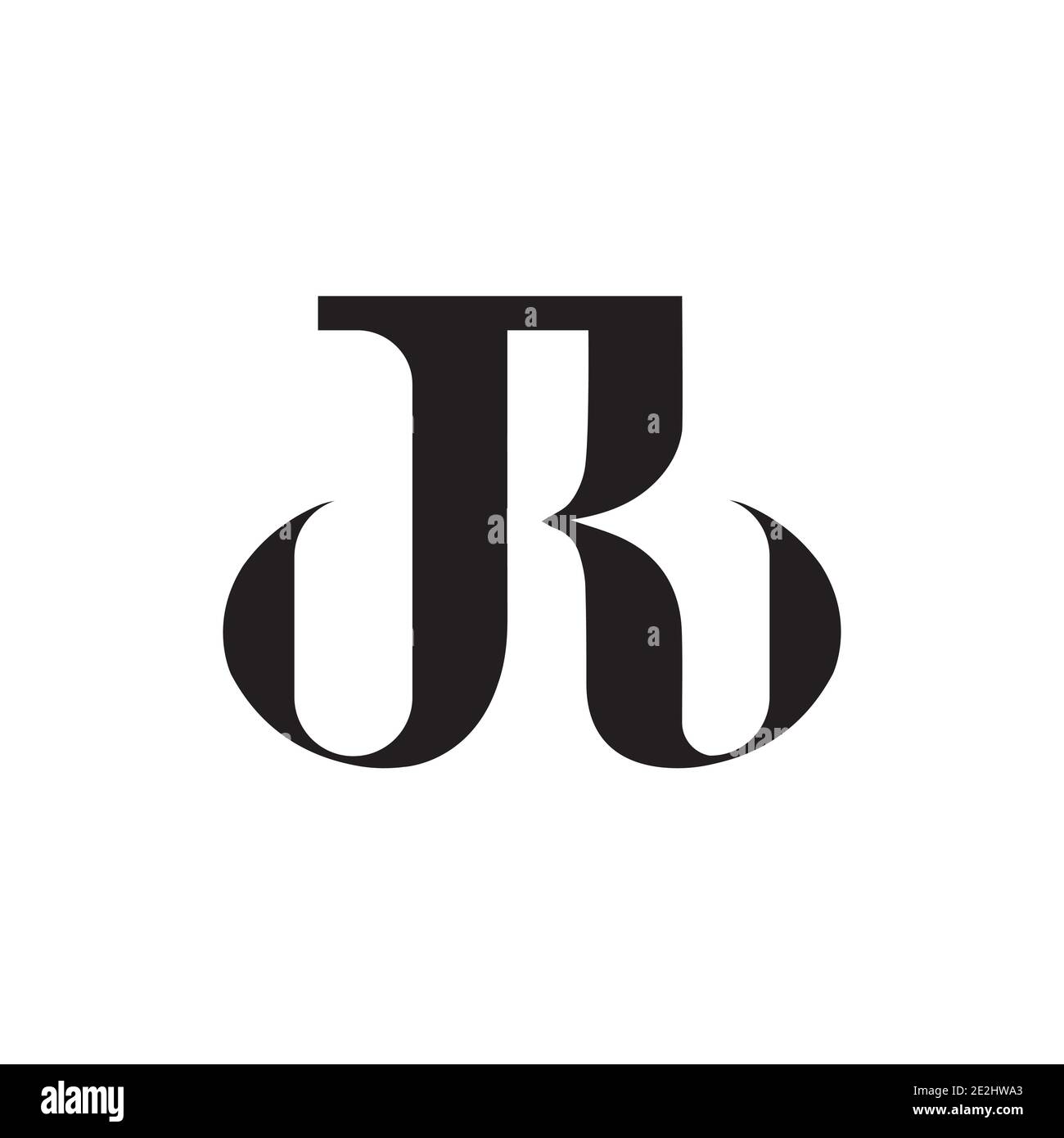 Ursprüngliche jr Letter Logo Vektor Vorlage Design. Kreatives Design ...