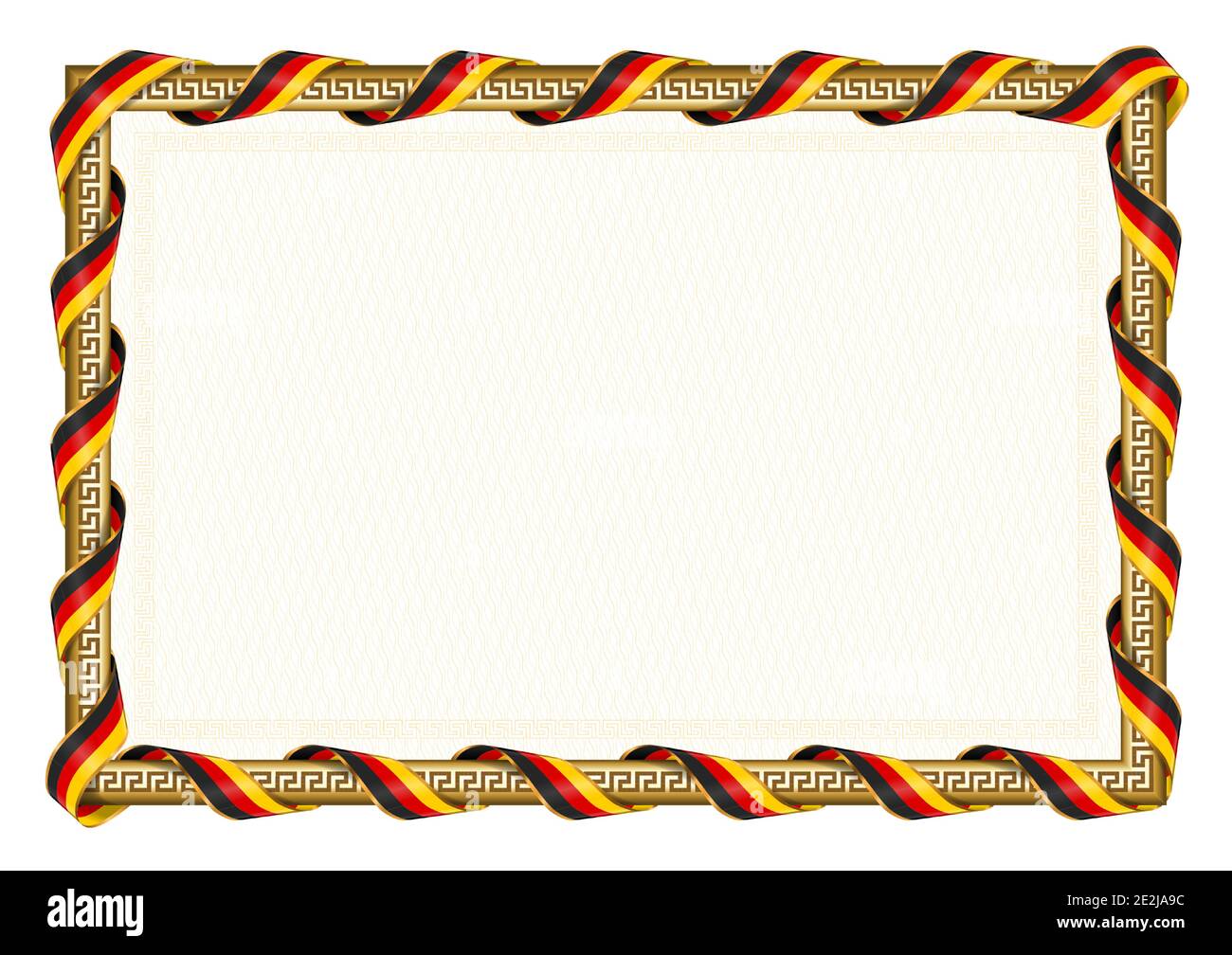 Horizontaler Rahmen und Grenze zu Deutschland Flag, Vorlagenelemente ...