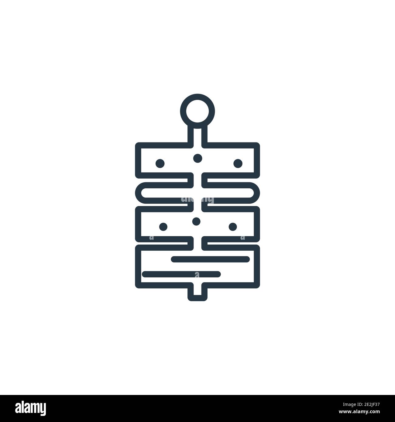 CANape Umriss Vektor-Symbol. Dünne Linie schwarz Canape Symbol, flache ...