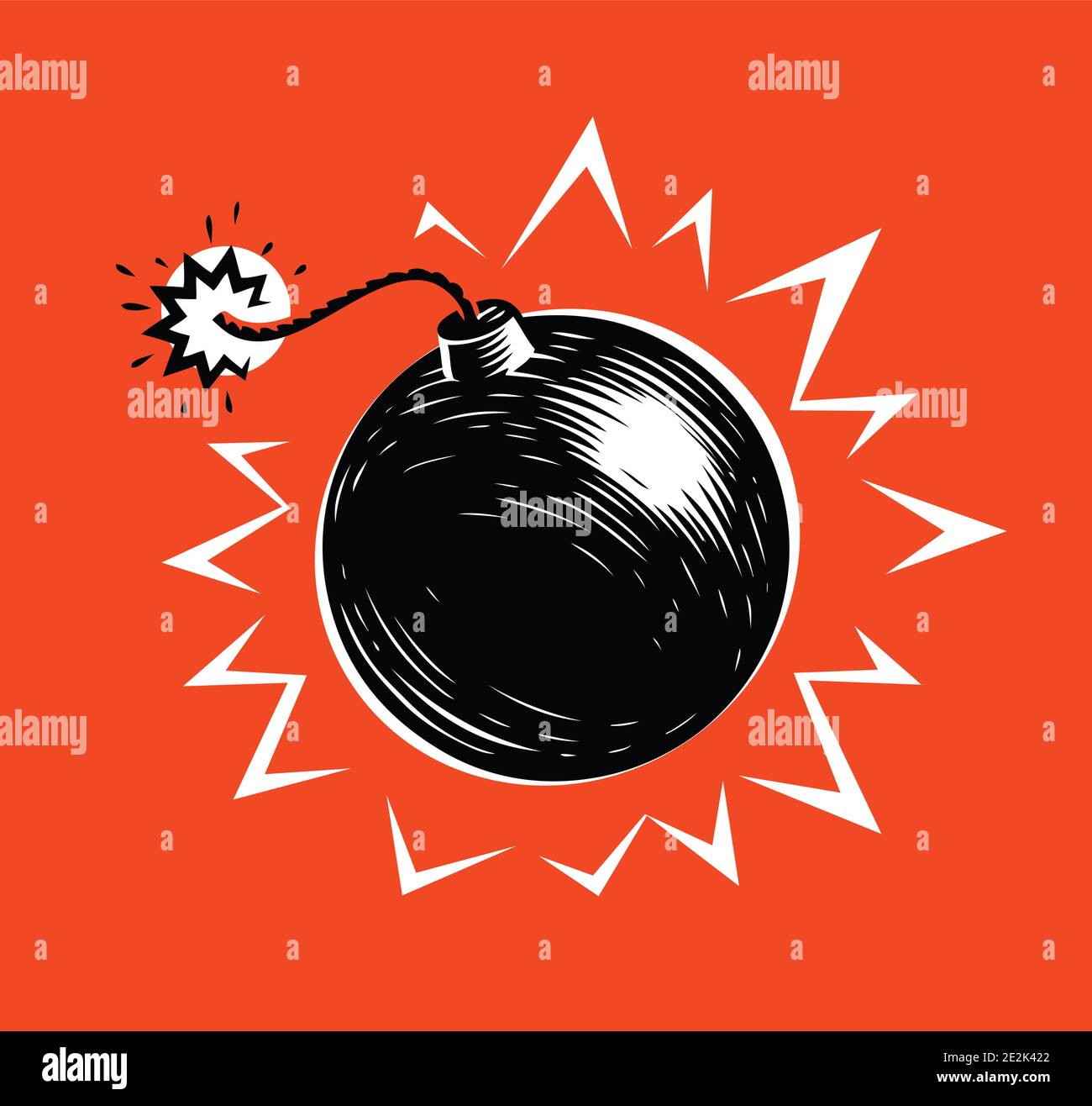 Bombenschlag. Explosion, explodieren Symbol Vektor-Illustration Stock ...