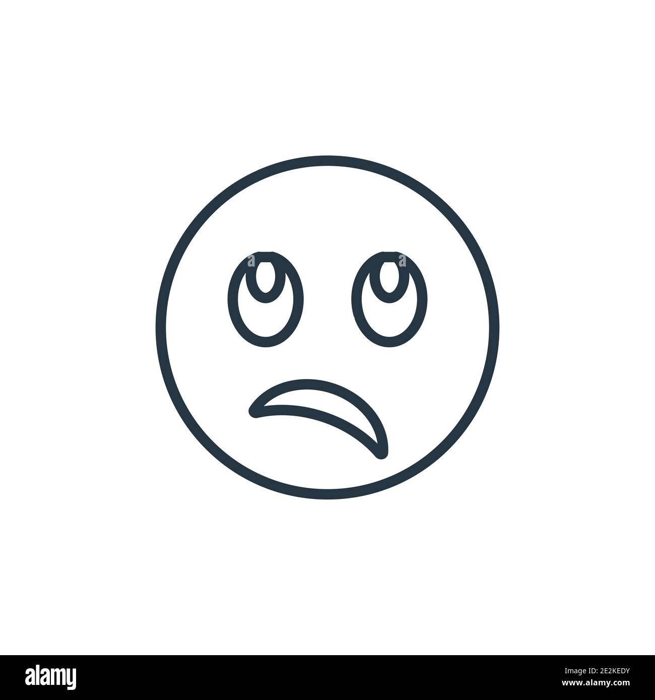 Skeptic Emoji outline Vektor-Symbol. Dünne Linie schwarz Skeptic Emoji ...