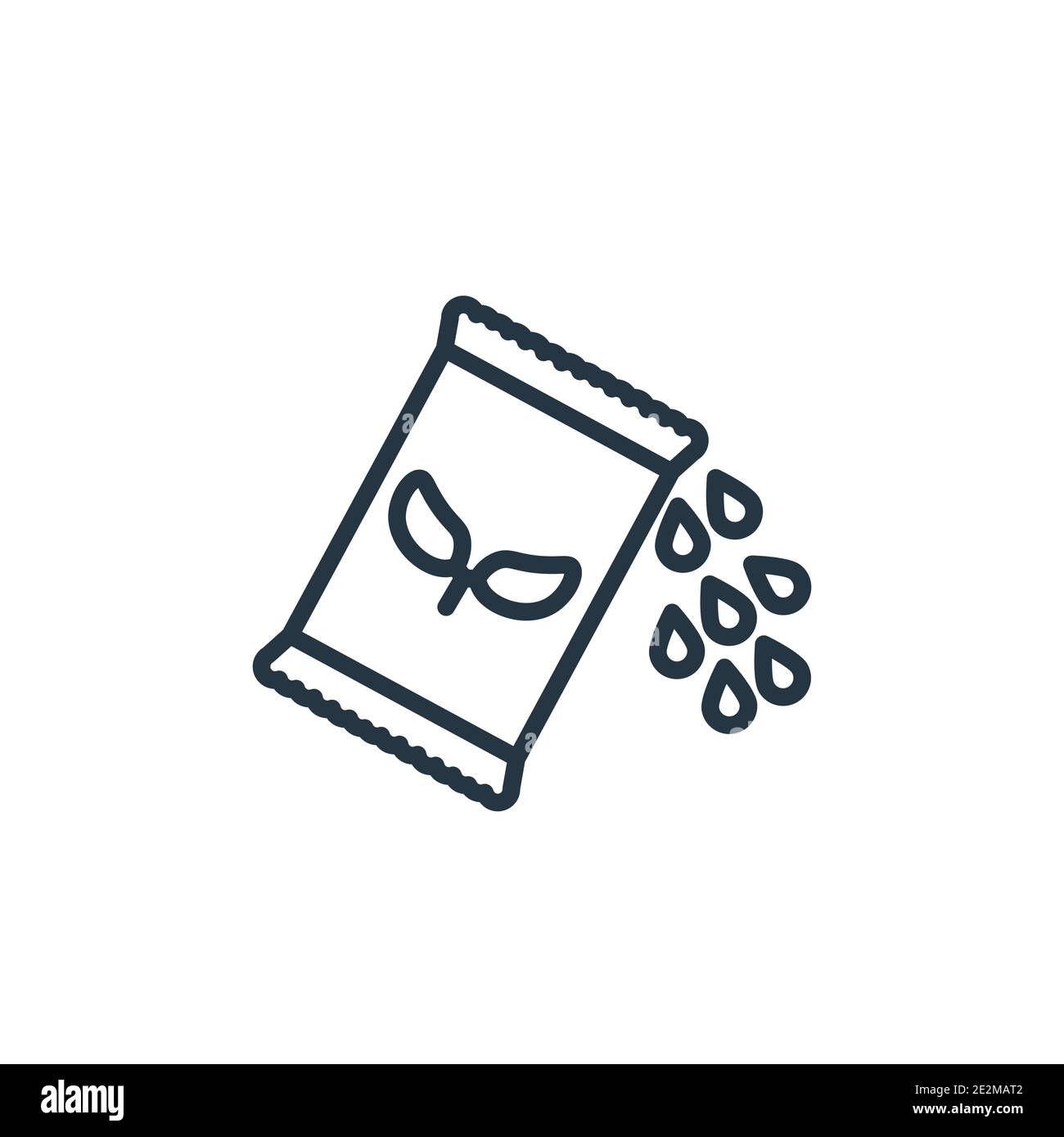 Vektorsymbol für die Seeds-Kontur. Dünne Linie schwarze Samen Symbol ...